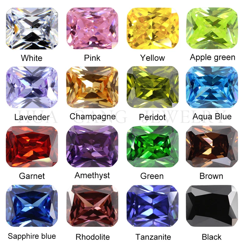 1PCS-Per-Colors-Total-16pcs-Size-Cubic-Zirconia-Stone-Octangle-Shape ...