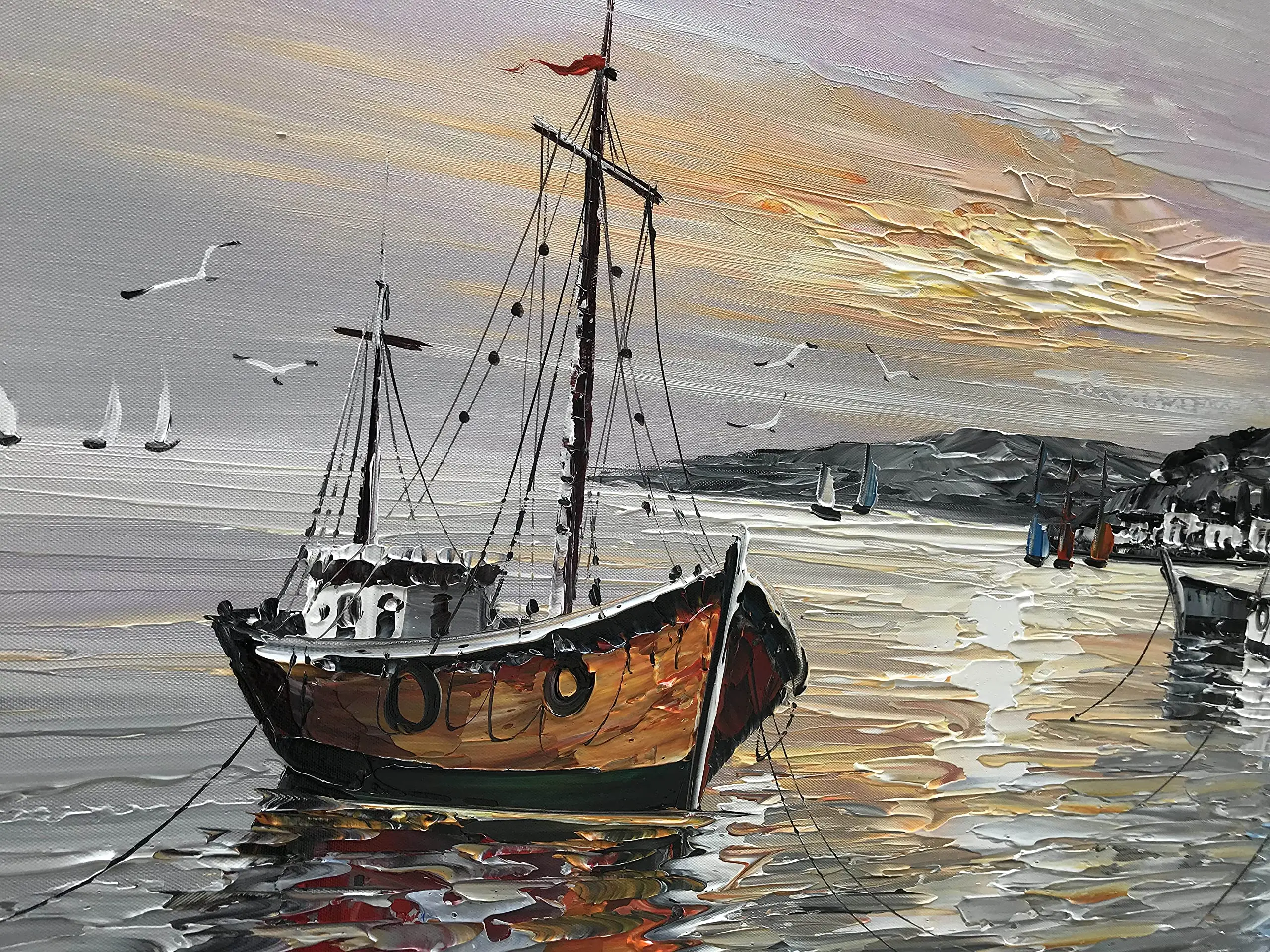 Colorful Sailboat Paintings