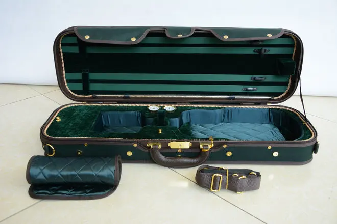 Luxury&royal Wooden Violin Case Sturdy&durable 3.2kg Green Color Free ...