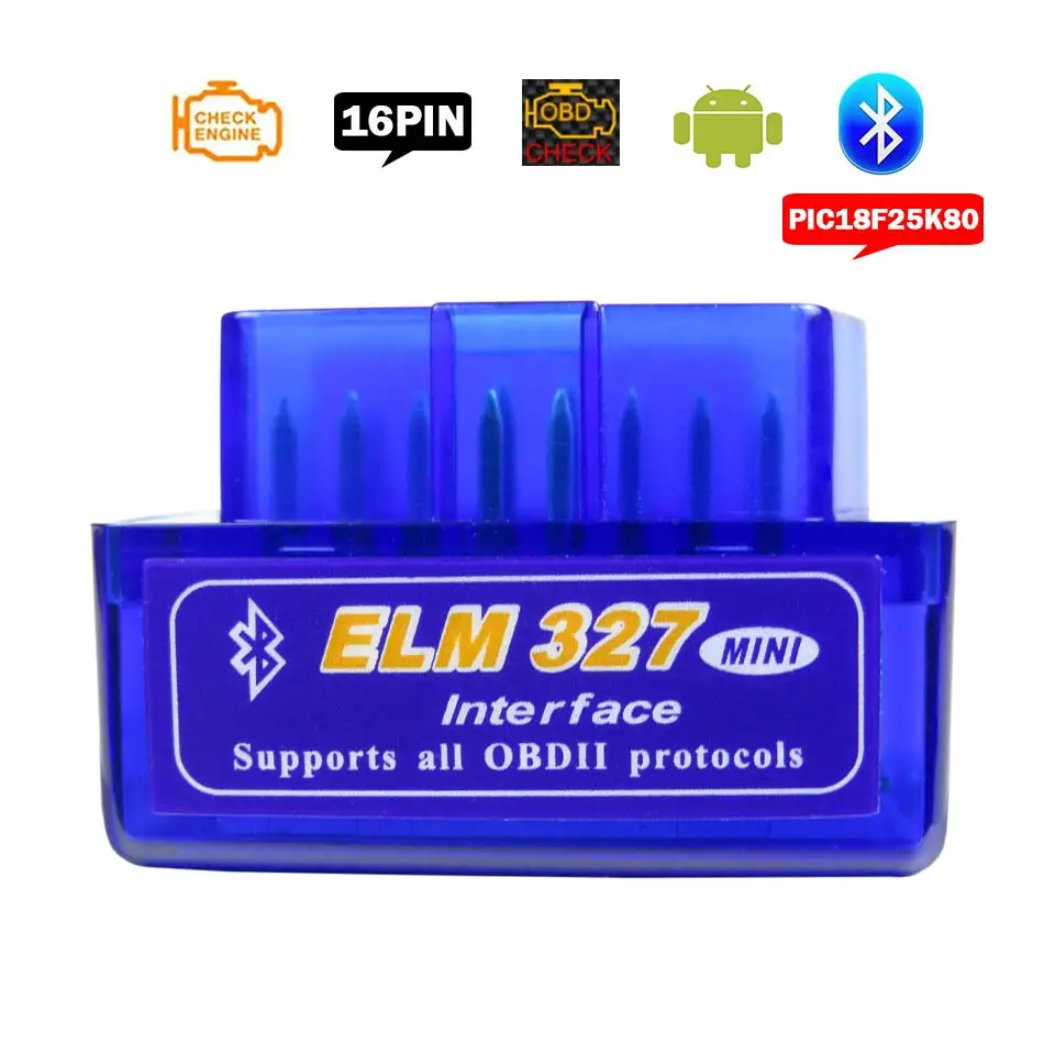 Elm327 Bluetooth Elm-327 V1.5 Obd2 Car Diagnostic Tools V 1.5 Elm 327 ...