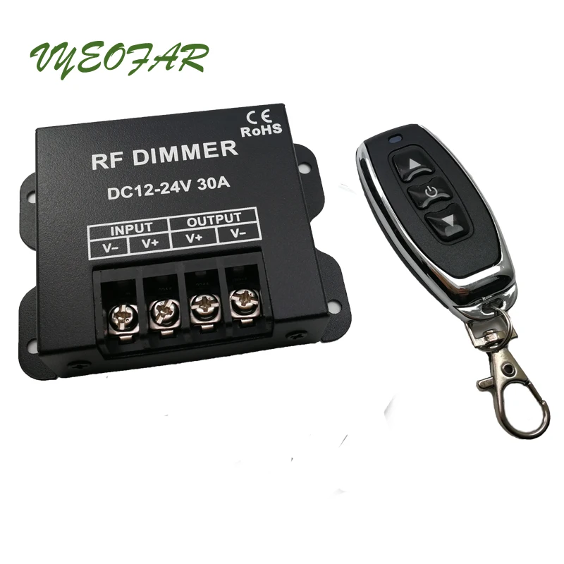 New LED Single Color Dimmer Controller DC 12V-24V Input 30A Out Big ...