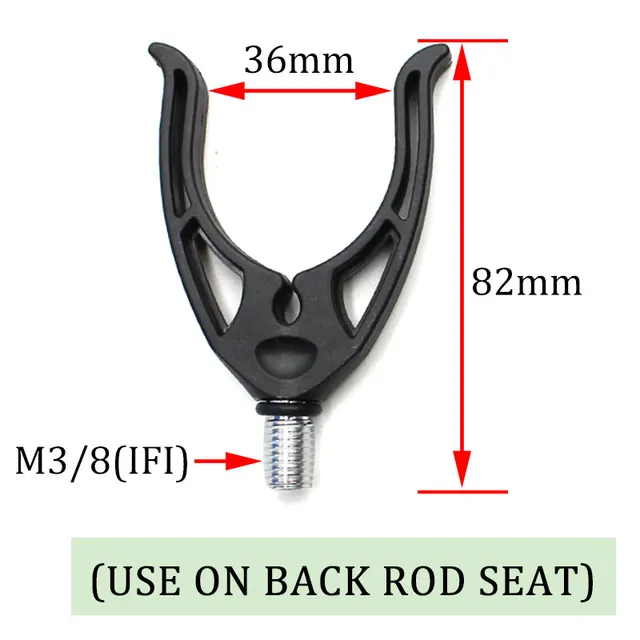 Rubber Fishing Rod Clips 3-Piece U-Shaped Carp Fishing Rod Rests With ...