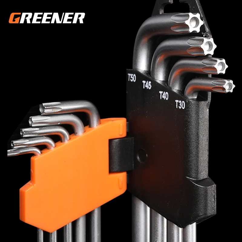 Greener-9pcs-Inches-Hex-Allen-Key-Set-L-Shape-Plum-blossom-Allen-Wrench ...