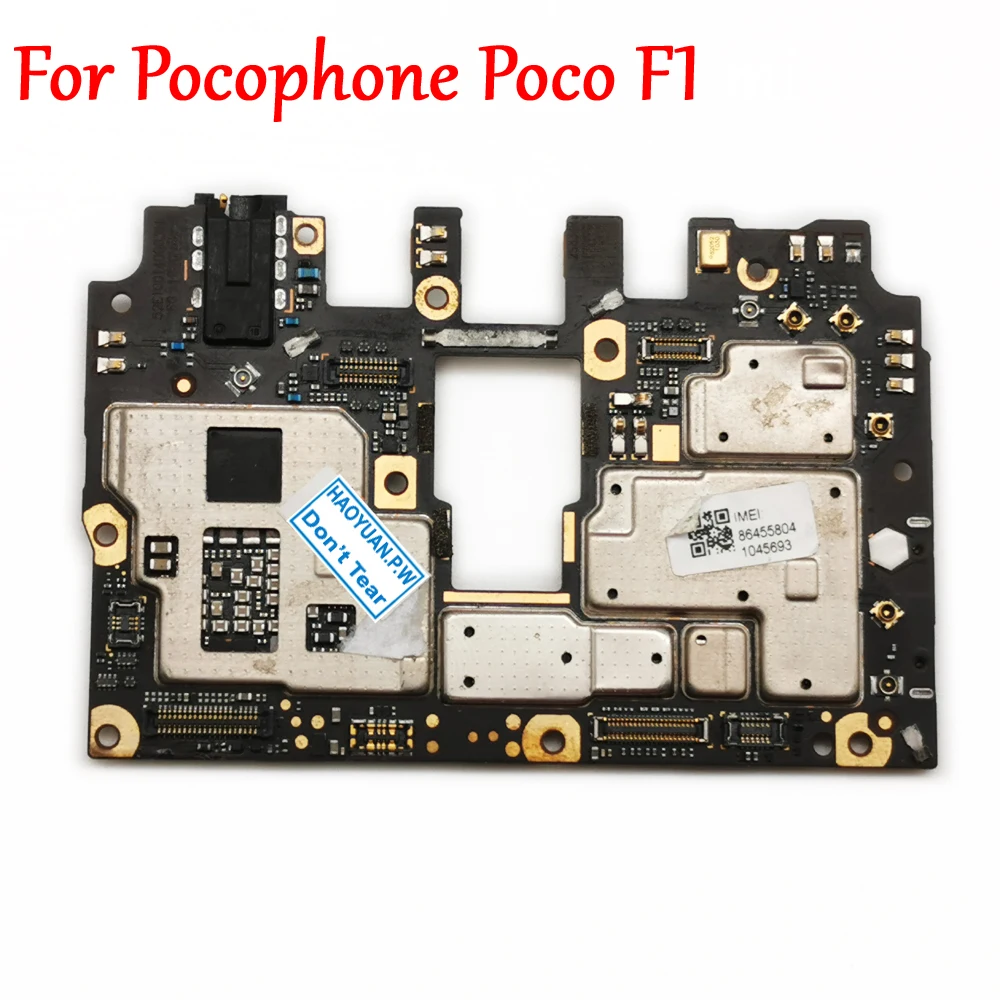100% Tested Full Work Original Unlock Motherboard for Xiaomi Pocophone ...