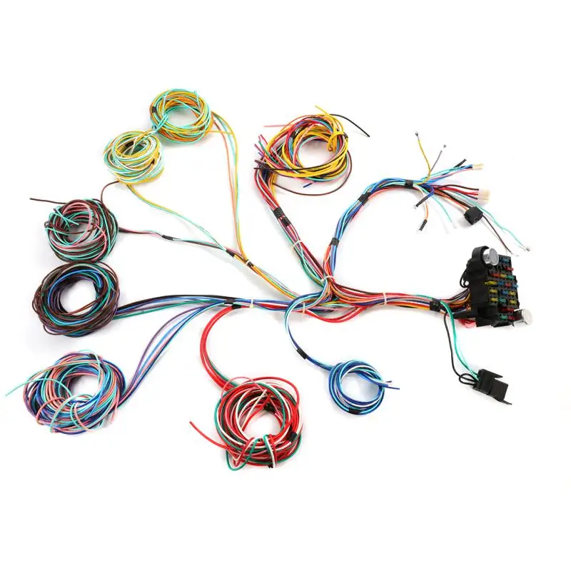 21-Circuit-Way-Wiring-Harness-Kit-Universal-Fuse-Box-Wire-Car ...
