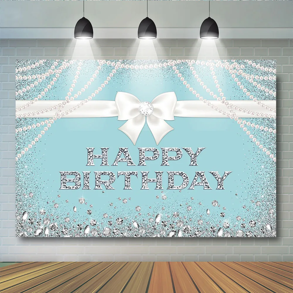 Happy Birthday Diamond Themed Background Adult Kids Birthday Party ...