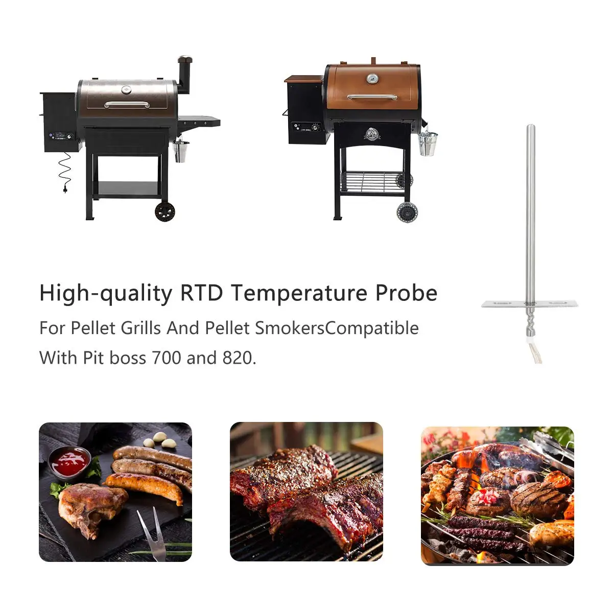 Séries 700 et 820 RTD-Capteur de sonde de température pour Barbecue, pièces de rechange pour ...