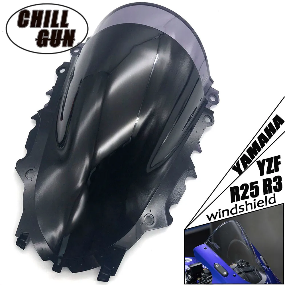 Motorcycle Double Bubble Windshield Windscreen Screen For Yamaha Yzf ...