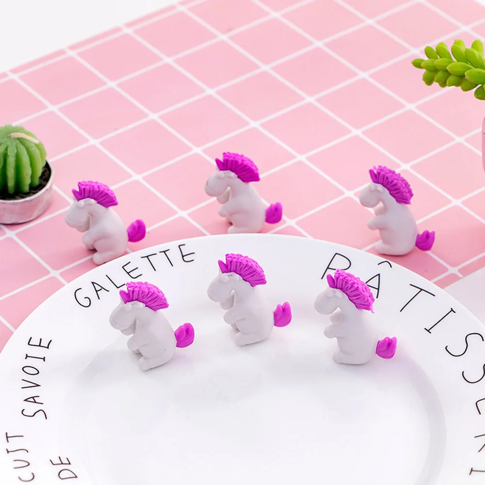 3 Pcs/pack Cartoon Unicorn Rainbow Erasers Writing Drawing Rubber ...