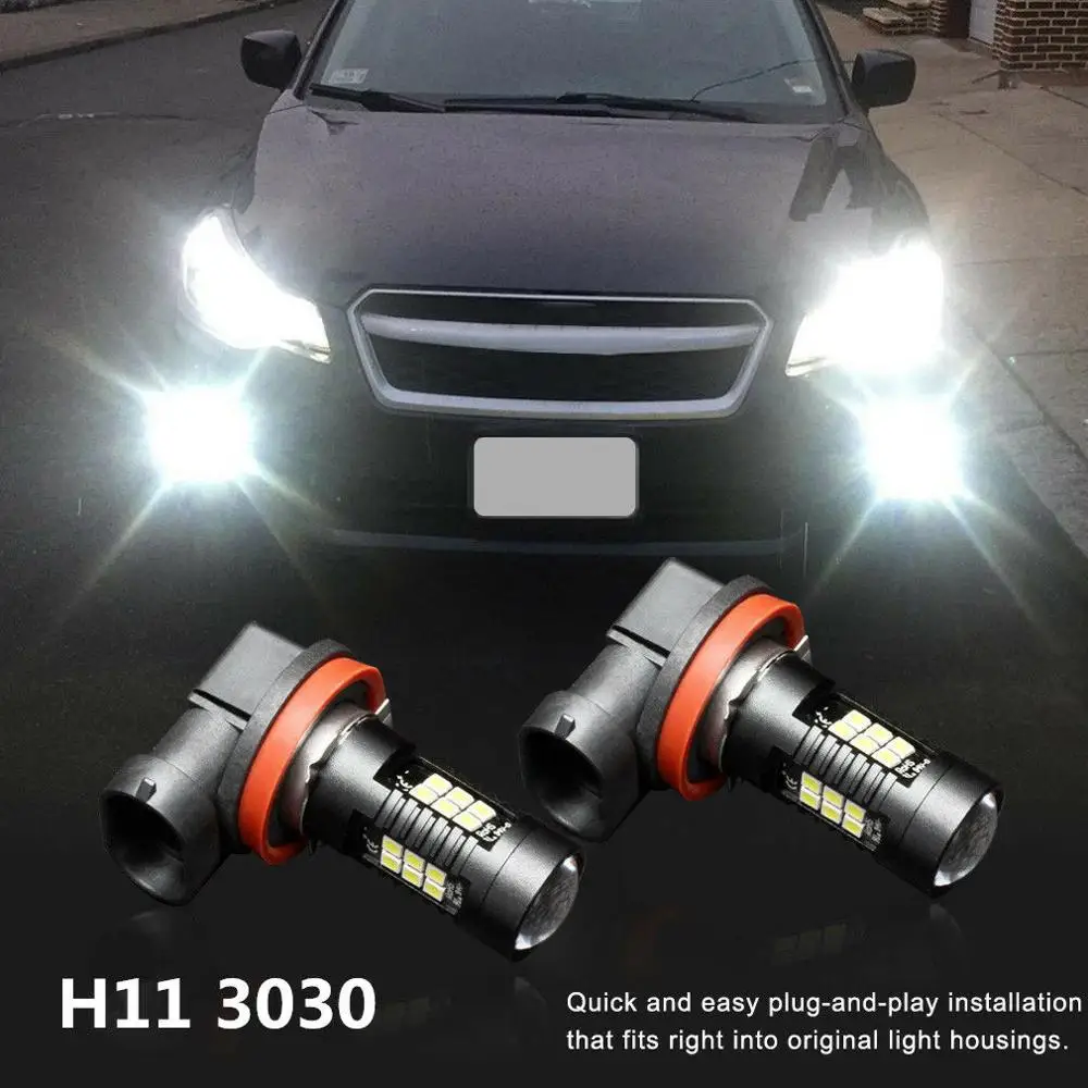 2Pcs-12V-24V-CANBUS-SMD3030-H8-H11-H11LL-LED-Bulbs-HB4-9006-HB3-9005 ...