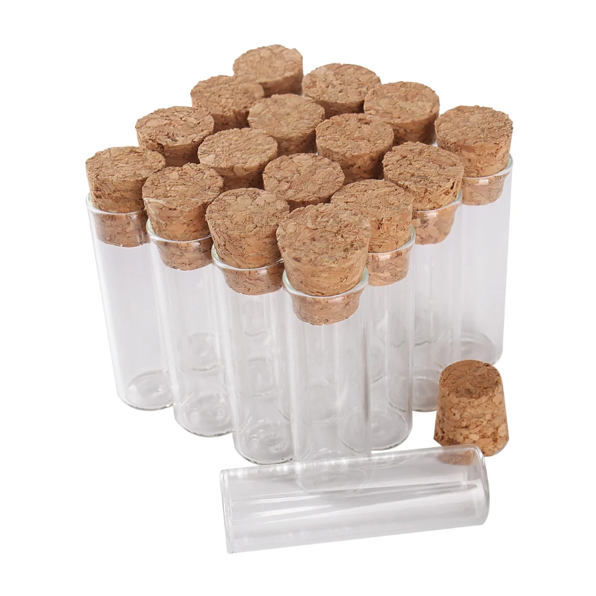 wholesale 100 pieces 2.5ml 13*40mm Test Tubes with Cork Lids Glass Jars ...