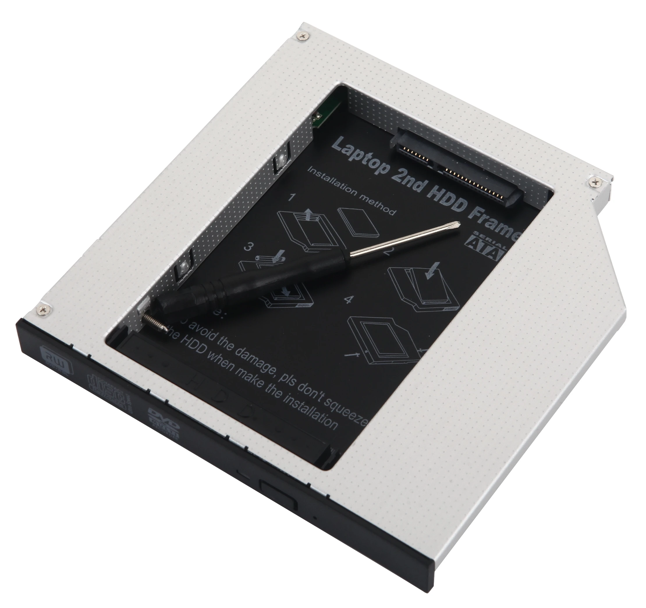 2nd IDE to SATA HDD SSD Hard Drive Optical Caddy Frame Adapter for HP ...