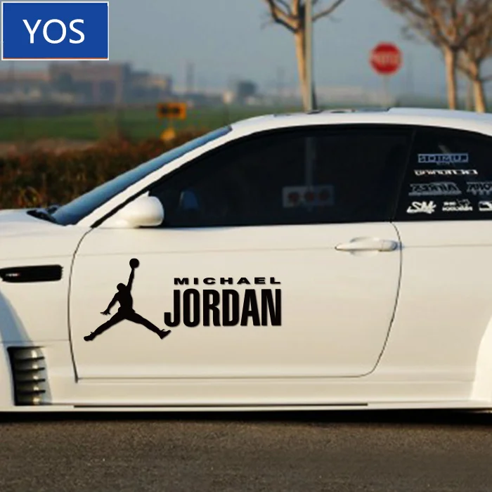 Basketball star flying man Jordan car sticker Rear view mirror car door ...