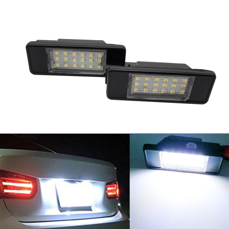 2X светодиодный номерного знака светильник для peugeot 207 307 308 406 ...