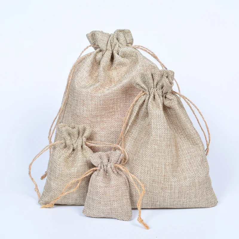 50pcs-lot-Natural-Burlap-Linen-Jute-Drawstring-Gift-Bags-Party-Favors ...