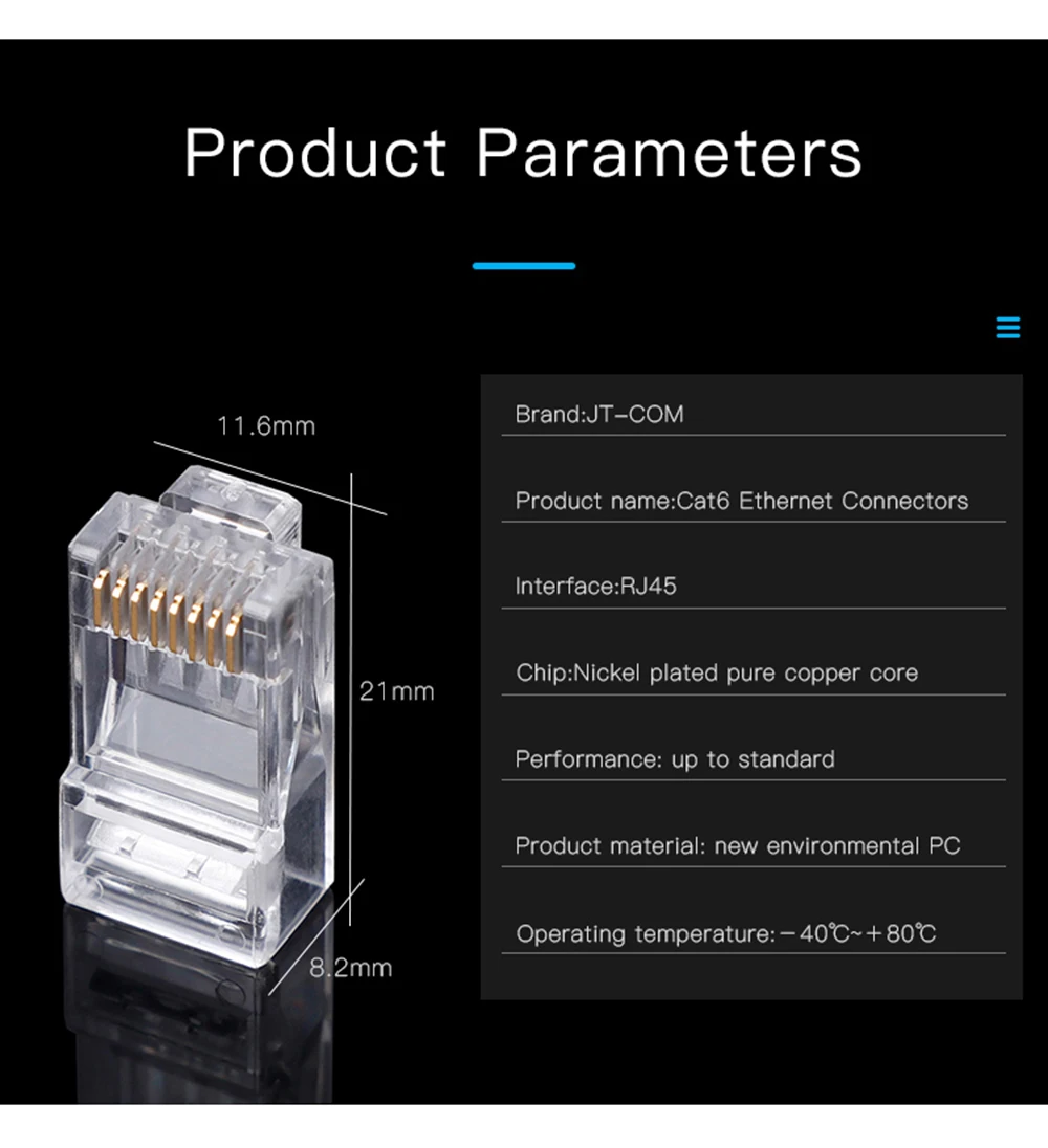 Micronet RJ45 Cable Connector-Pack