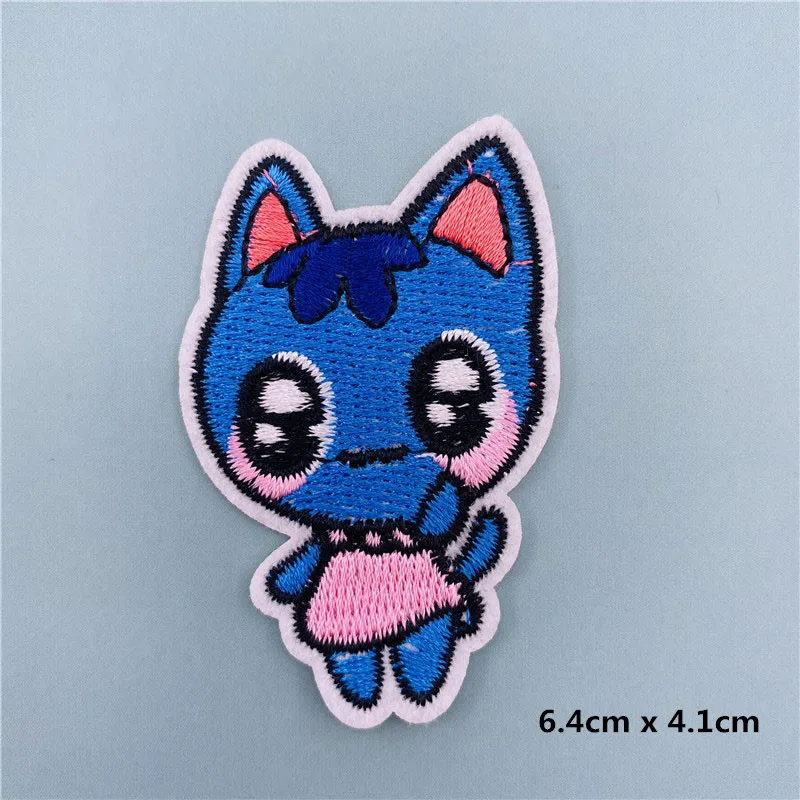 10 Style Animal Crossing Embroidery Iron On Patches Stripes Thermo ...