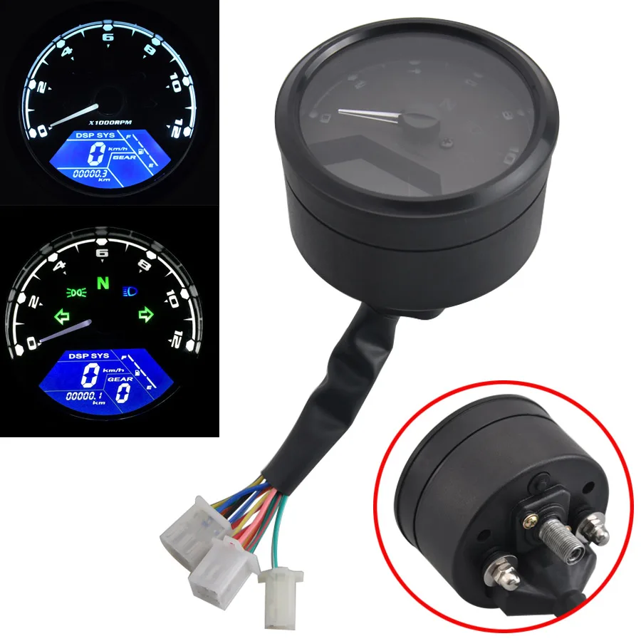Universal-Speedometer-Tachometer-Digital-Display-Multi-function-Motor ...