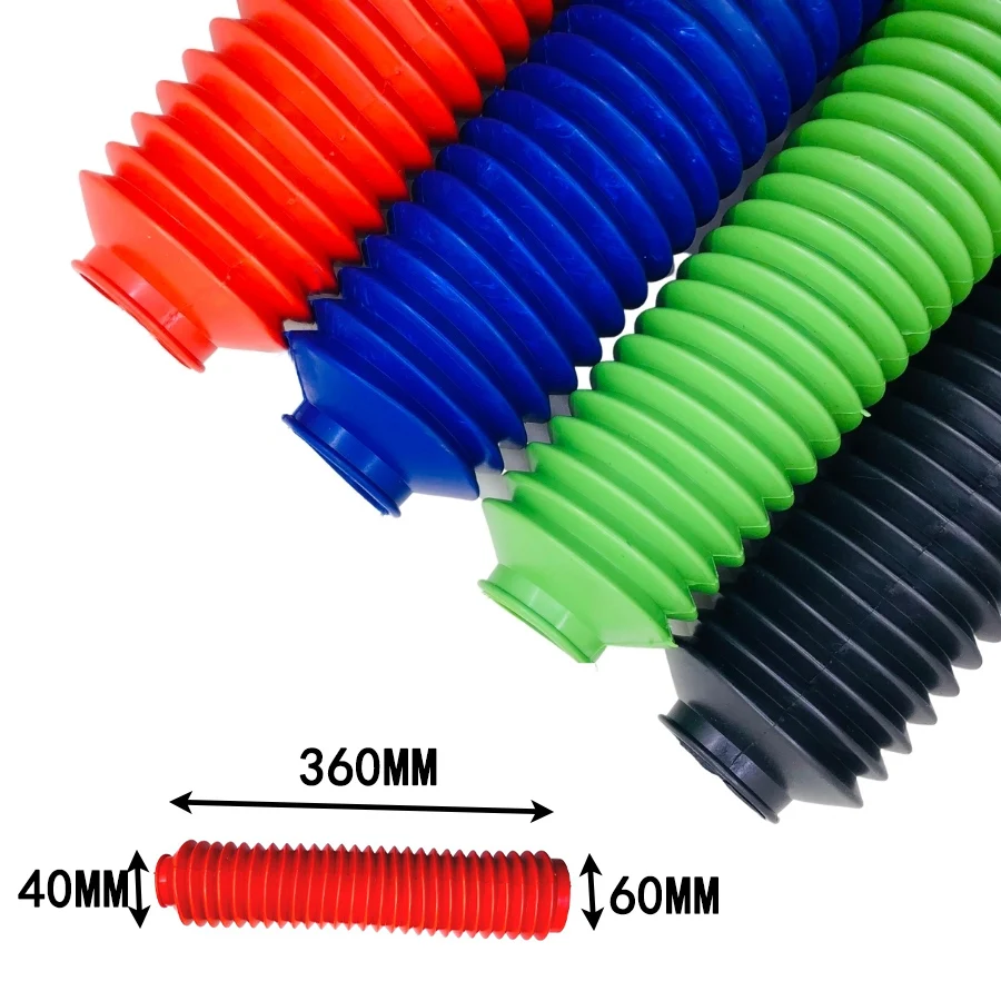Yecnecty 1 Pair 360MM Universal Motorcycle Front Fork Dust Cover Rubber ...