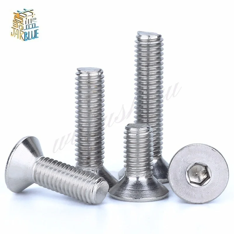 (50 teil/los) M2,M2.5,M3, m4 * L = 4 ~ 50mm DIN7991 Edelstahl A2 Hex ...