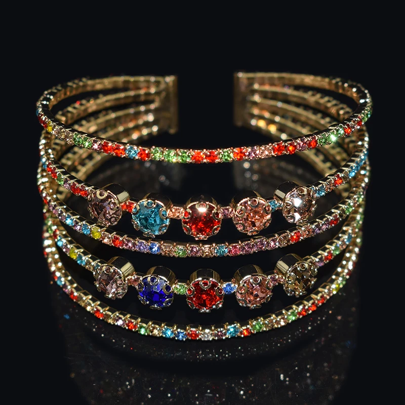 Rhinestone Bridal Jewelry | Bracelet Rhinestones | Rhinestone Bangles ...