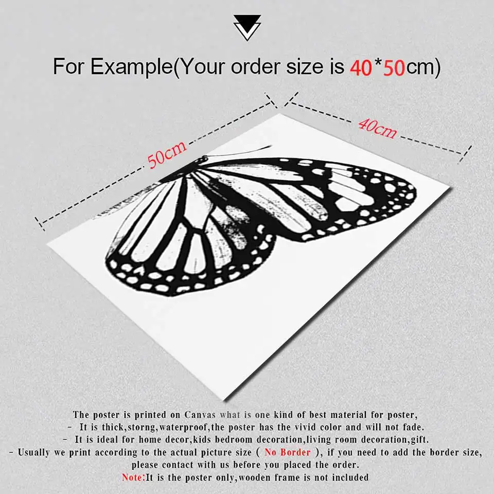 Monarch Butterfly Left Right Butterfly Wing Vintage Butterflies Black ...