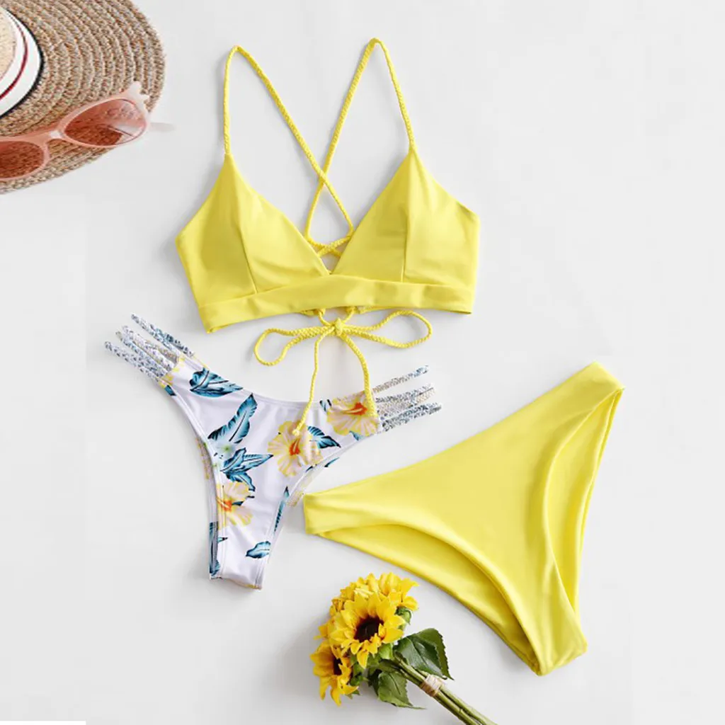 Sexy Bikinis Women 2020 Micro Bikini Set Push Up Cut Flower Two Piece ...