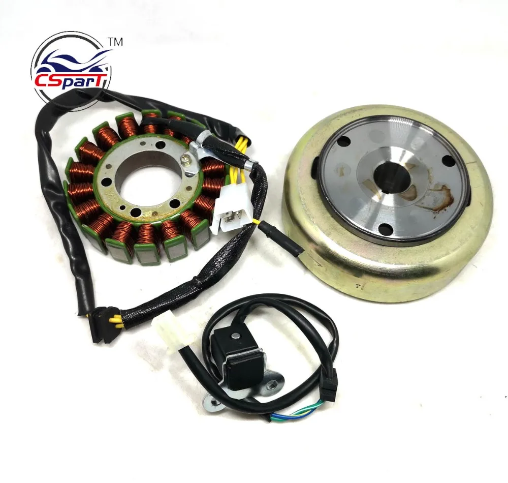 Magneto Kit 18 Pole Coil 4 Wire Trigger Flywheel Rotor 250CC 172MM PGO ...
