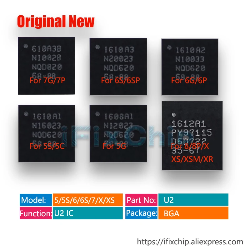 Tristar U2 USB ic 1608A1 1610A1 1610A2 1610A3 610A3B 1612A1 IC para iPhone 11 pro 5/5S/6P/7/7P/8 ...