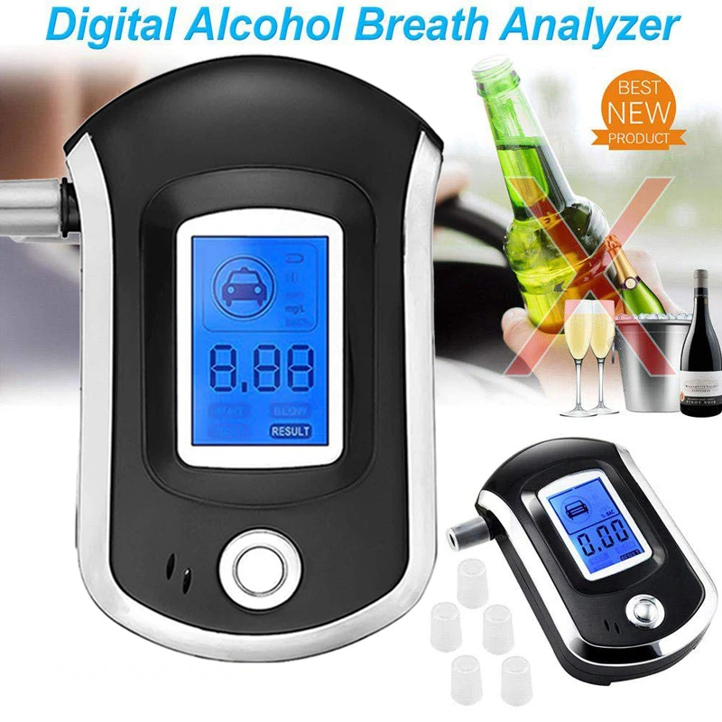 Police Professional Digital Breath Alcohol Tester Breathalyzer With Lcd ...