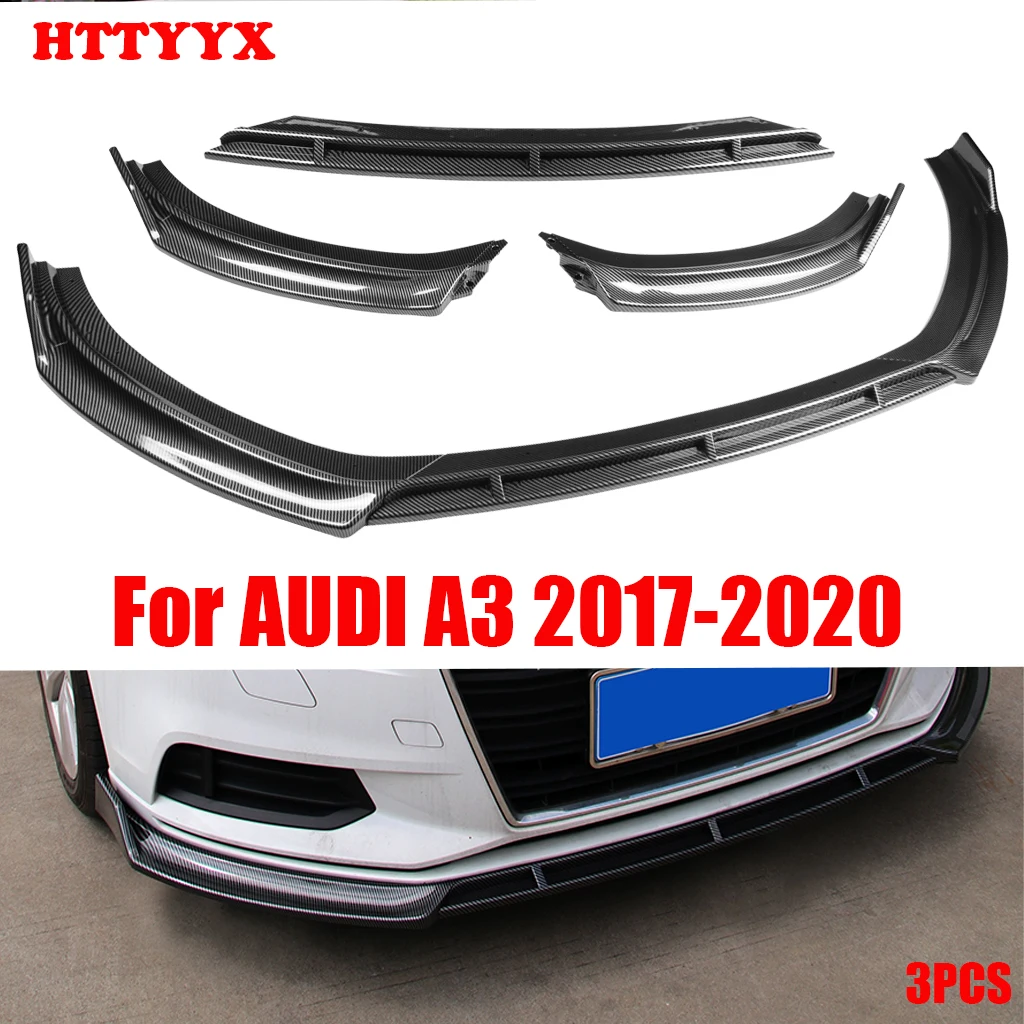 Car Front Bumper Splitter Lip Diffuser Body Kit Spoiler Guard For Audi ...