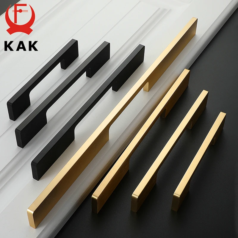 KAK Black Cabinet Handles Solid Aluminum Alloy American Style Kitchen ...