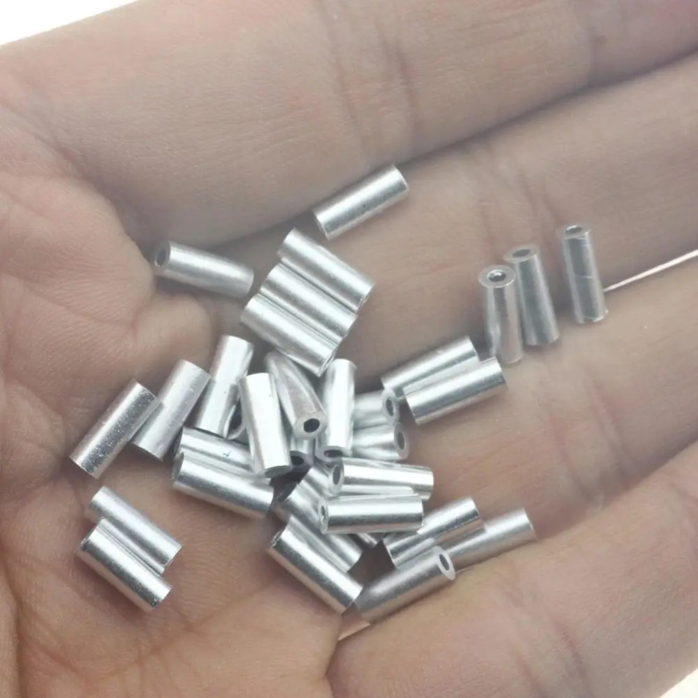 100 Aluminium Fishing Crimp Sleeves - Easy Fishing Tackle