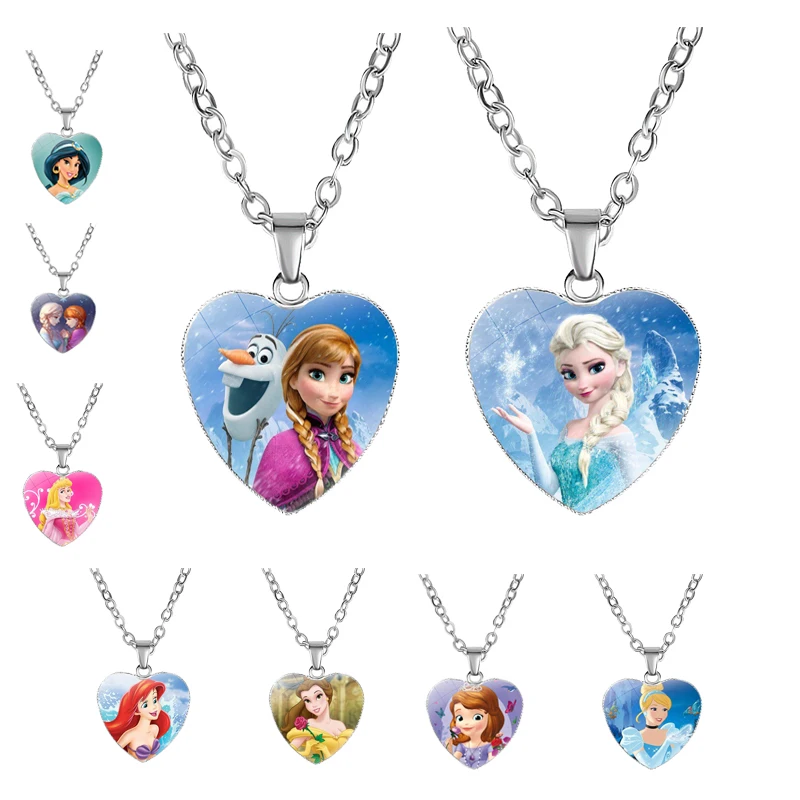 Disney Frozen 2 Necklace Anime Chrildren's Cartoon Elsa Princess Anna ...