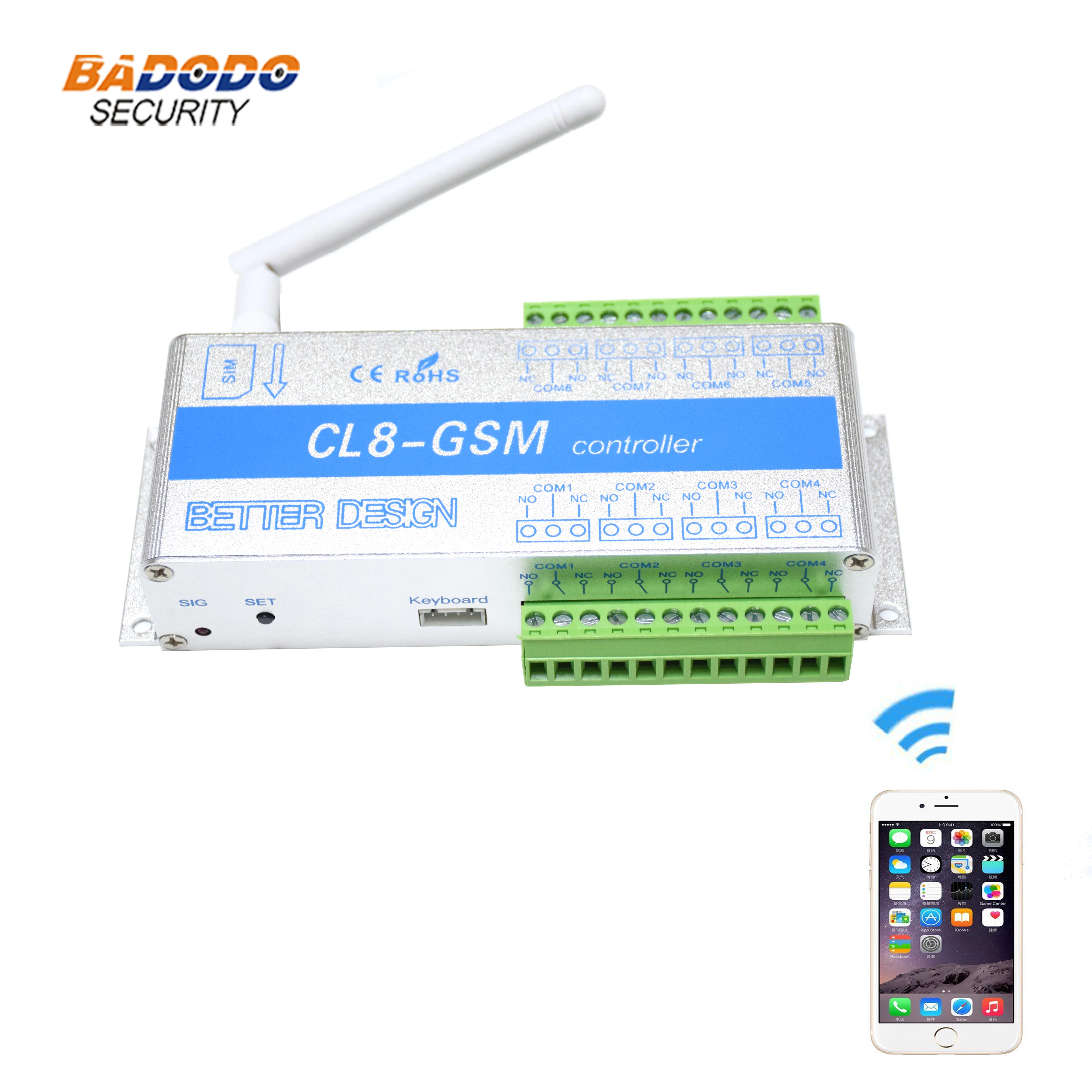 8 Channel Relay Output CL8 GSM SMS GSM APP Remote Controller Wireless ...