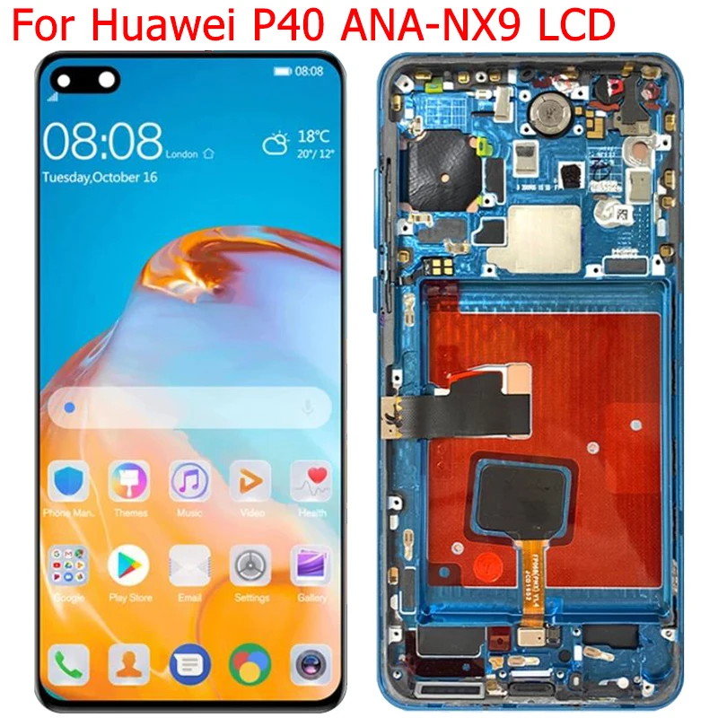 New-Original-Screen-For-Huawei-P40-LCD-Display-Touch-Screen-With-Frame ...