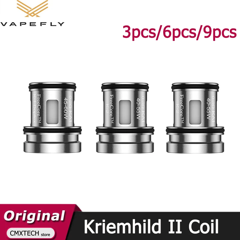 3pcs-9pcs Vapefly Kriemhild II Coil FreeCore Mesh Coil K-1 Duplex Coil ...