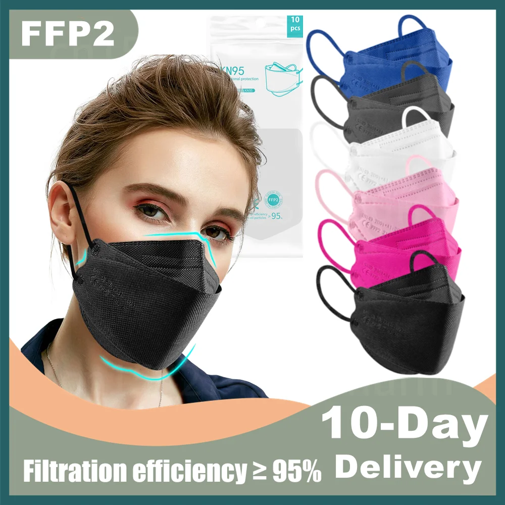 10-100pcs-CE-FFP2-Mask-Black-FPP2-Mask-Approved-4-layers-Fish-Masks ...