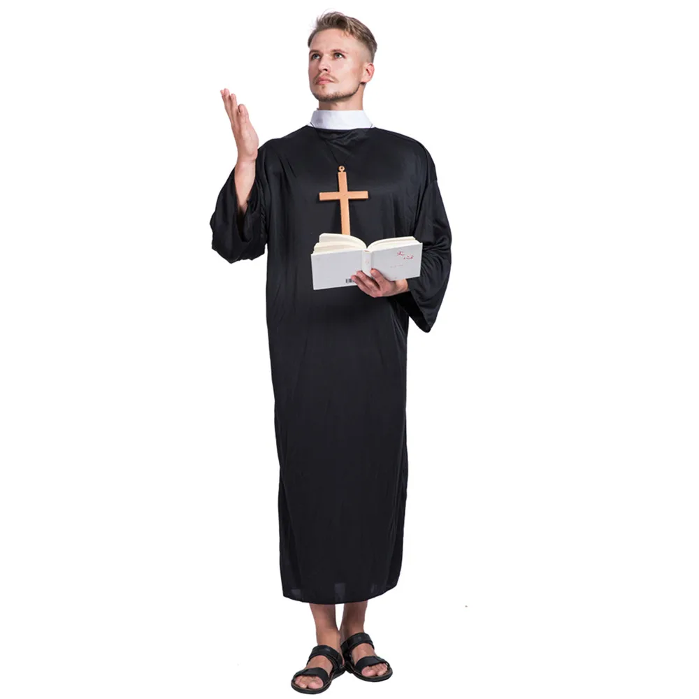 Costumes Adults Priest Man | Priest Fancy Dress Costume | Costumes Men ...