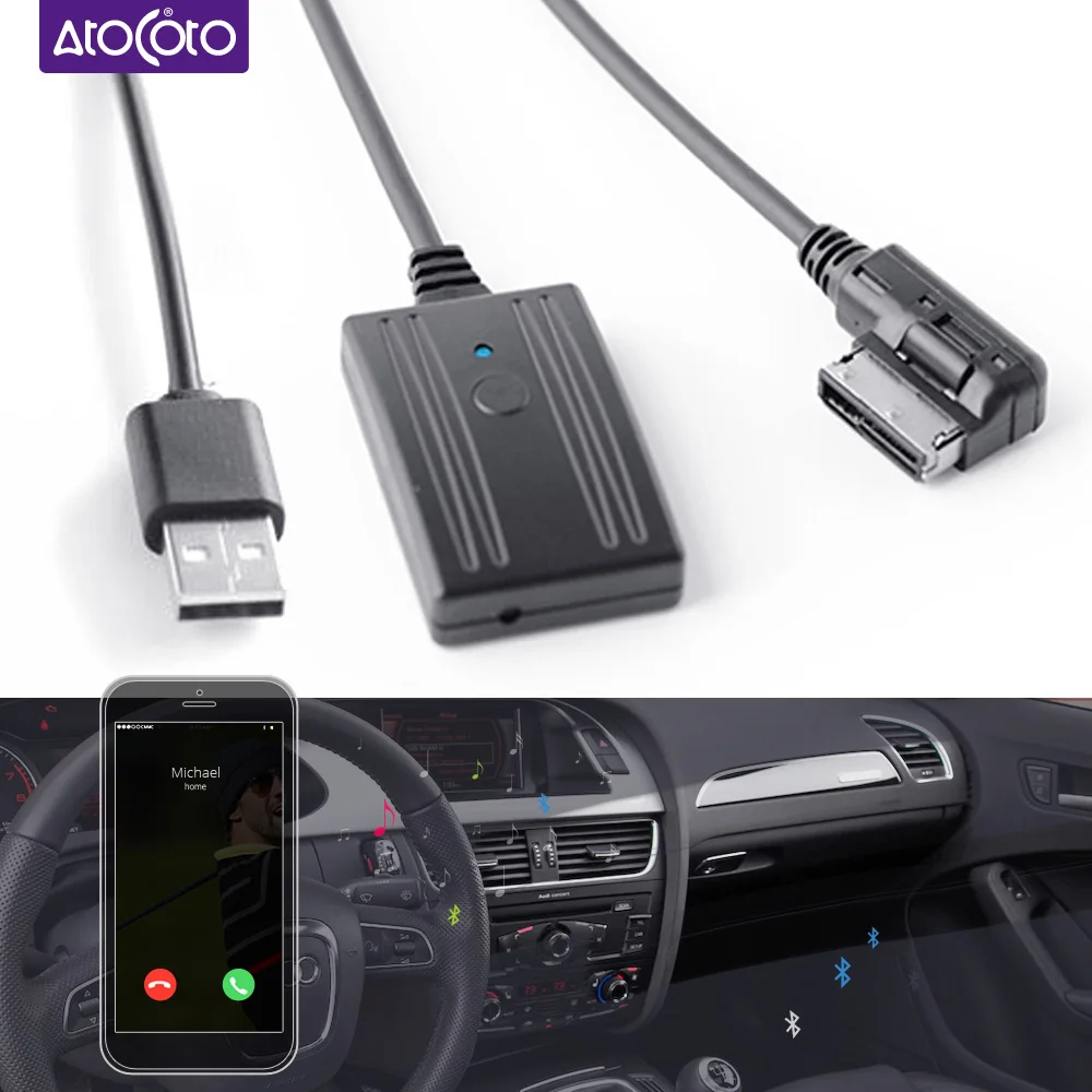 Bluetooth-5-0-Car-Kit-Phone-Call-Handsfree-AUX-USB-Adapter-for-Audi-A4 ...