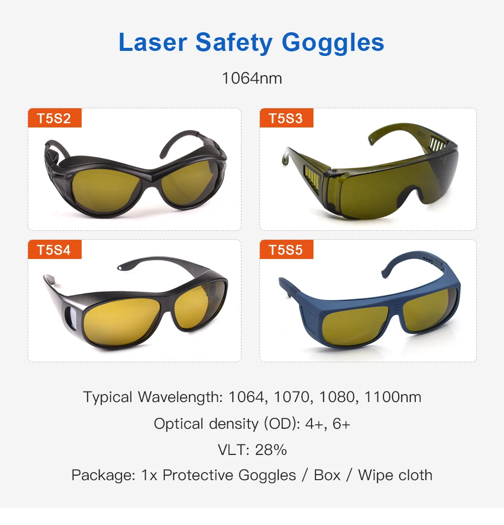 WaveTopSign 1064nm Laser Safety Goggles Protective Glasses Shield Pro ...