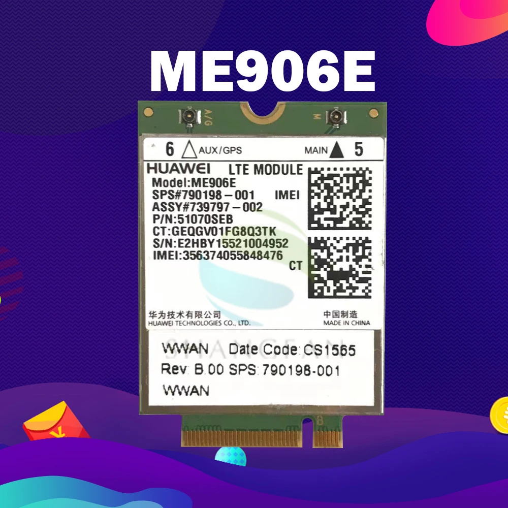Huawei me906e m.2 ngff lte/hspa + fdd 4g wwan módulo adaptador cartão ...