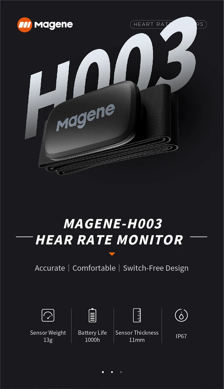 Compteur vélo,Capteur de fréquence cardiaque Magene Mover H64 S3 + C406,double Mode,capteur de ...