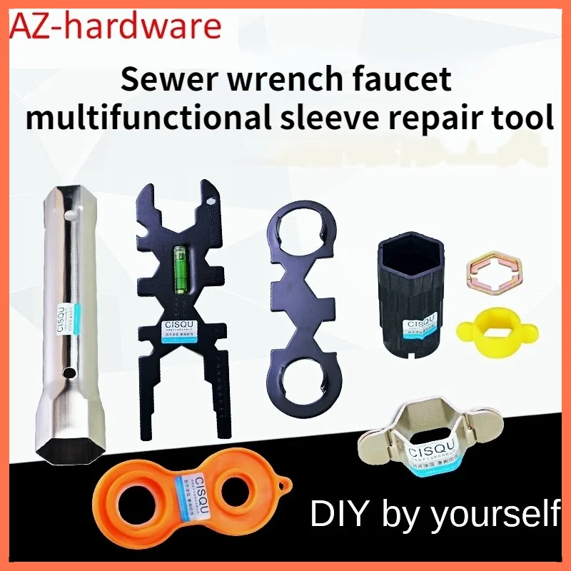 Faucet Multifunctional Repair Tool Drainer Sleeve Wrench Toilet Bubbler ...