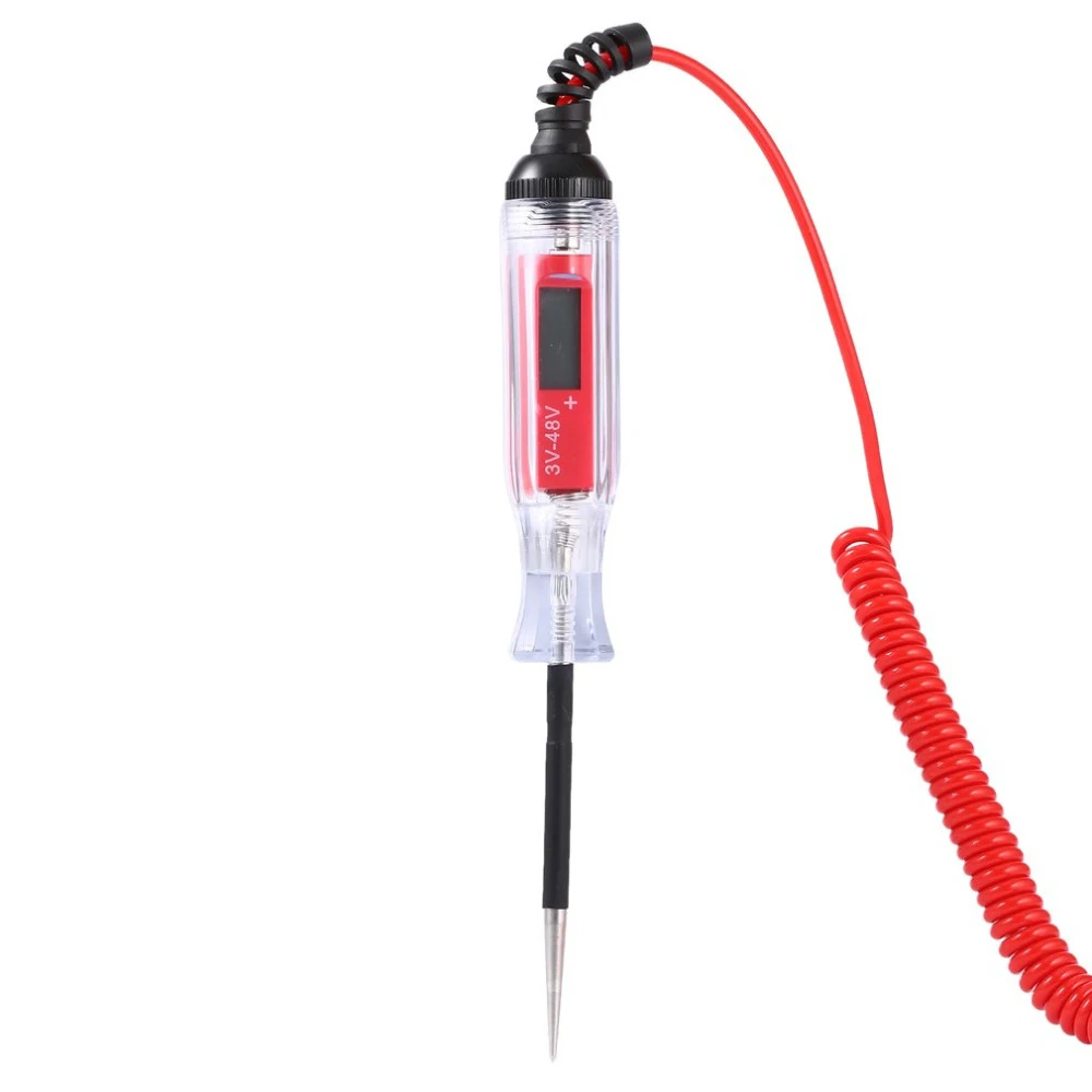 Heavy Duty 3-48v Backlit Digital Lcd Circuit Tester, Test Light With ...