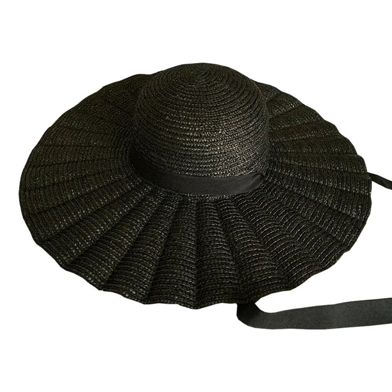 Runway Shell Type Natural Straw Hat Women Wide Brim Summer Beach Cap ...