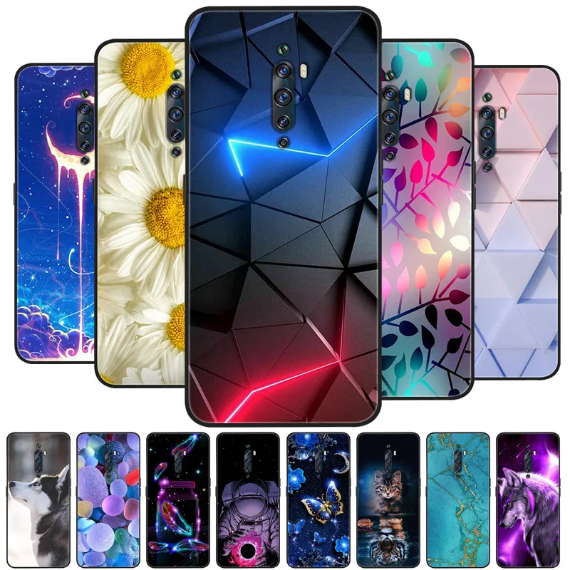 For-OPPO-Reno-2F-2Z-Case-Wolf-Cartoon-Silicon-Soft-TPU-Back-Cover-For ...