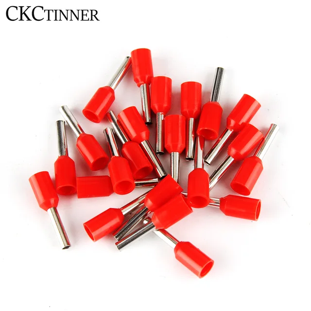 100pcs Insulated Ferrules Terminal Block E0508 E1008 E1508 E2508Cord ...