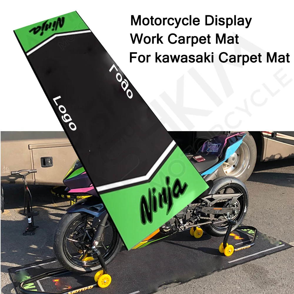 Motorcycle Floor Work Mat Display Carpet For Kawasaki Carpet Mat - For ...