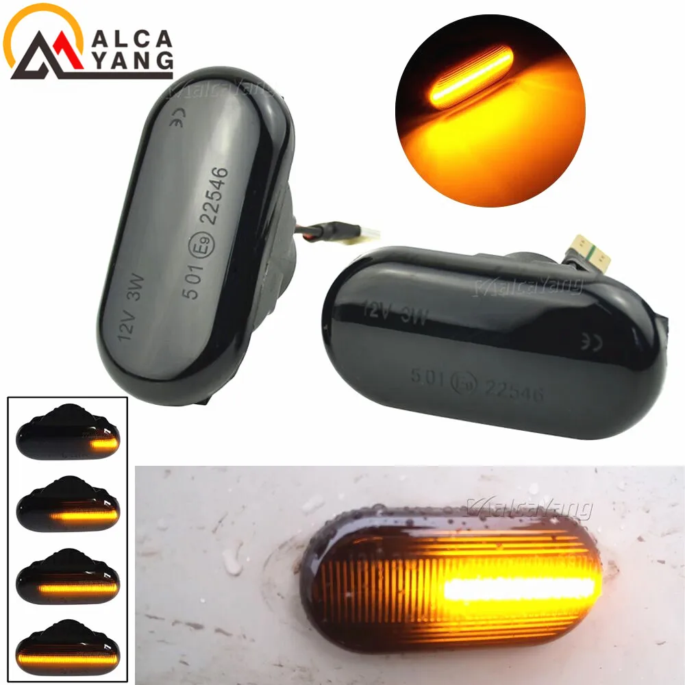 2-Pieces-12V-Car-Dynamic-Side-Marker-Indicator-Light-Lamp-NIS ...